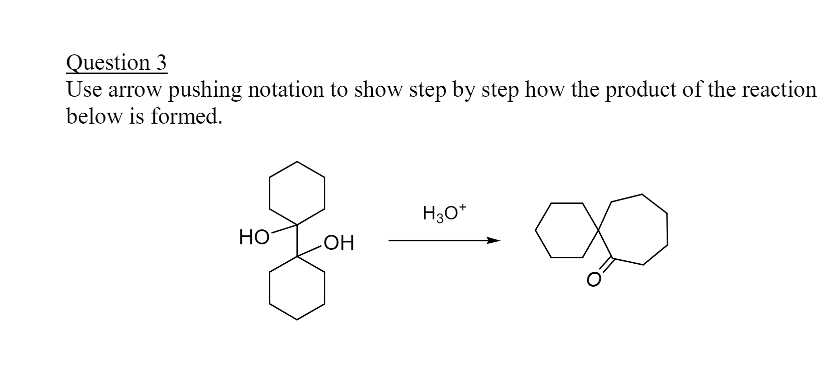 Solved Question 3 Use arrow pushing notation to show step by | Chegg.com