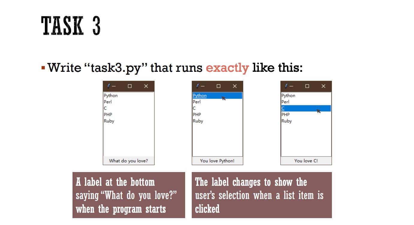Solved - Write "task3.py" that runs exactly like this: - A | Chegg.com