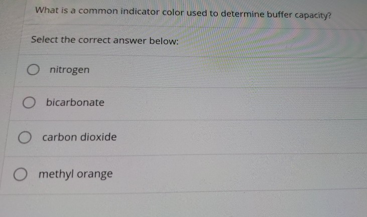 Solved What is a common indicator color used to determine | Chegg.com