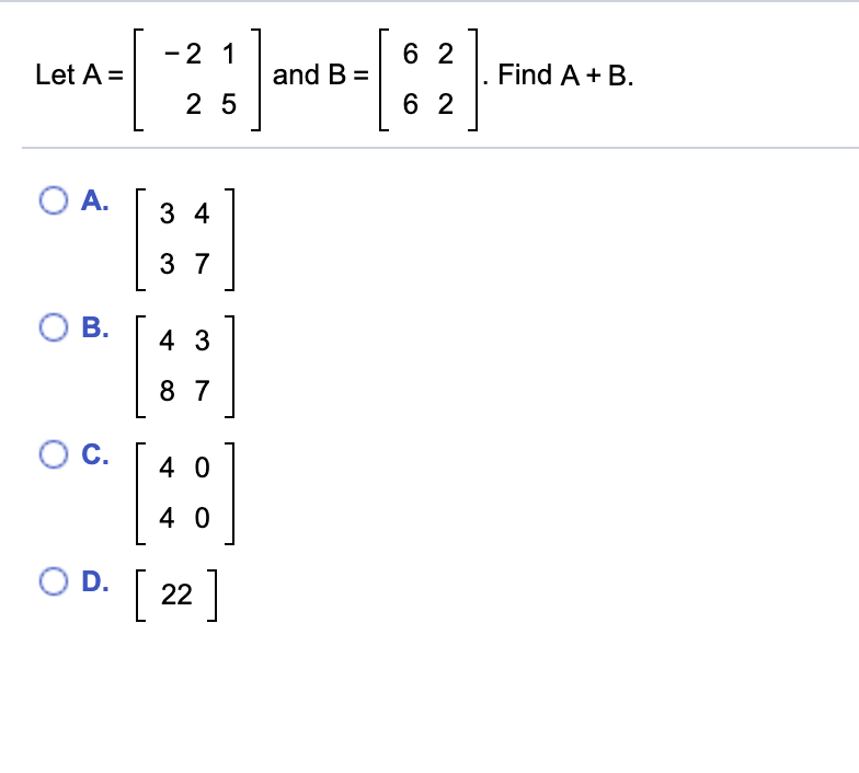 Solved Perform the matrix row operation (or operations) and | Chegg.com