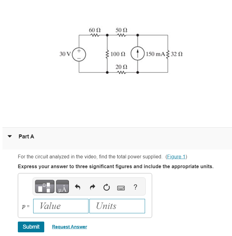 Solved Part AFor the circuit analyzed in the video, find the | Chegg.com