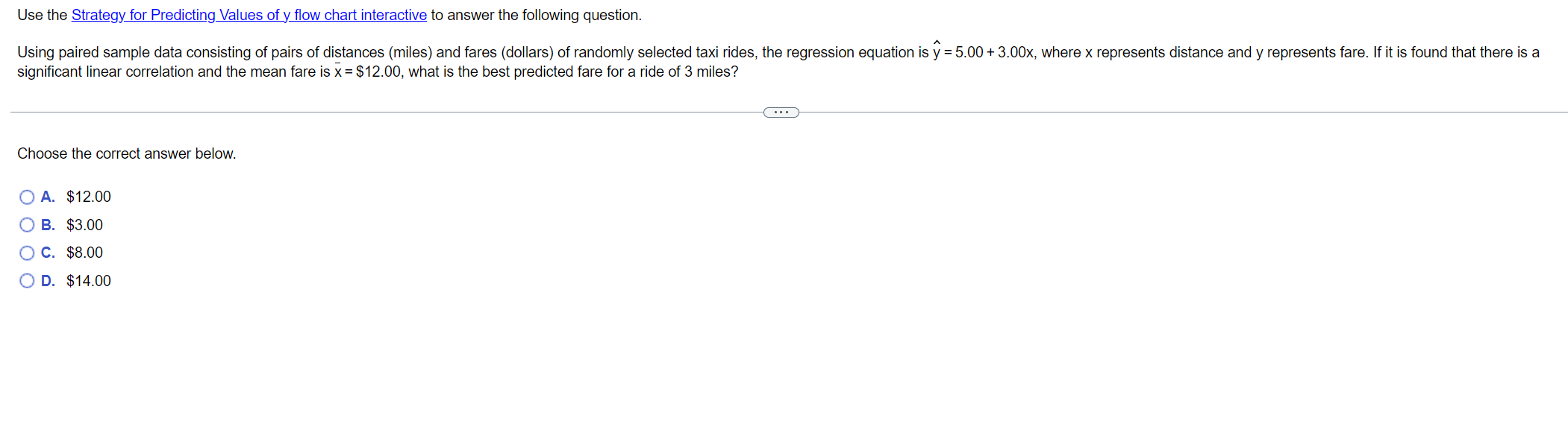 Solved Use the Strategy for Predicting Values of y flow | Chegg.com