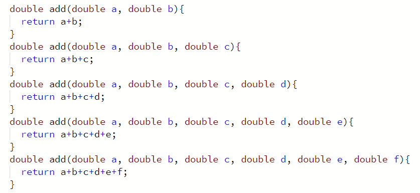 Solved double add(double a, double b ) \{ return a+b; \} | Chegg.com