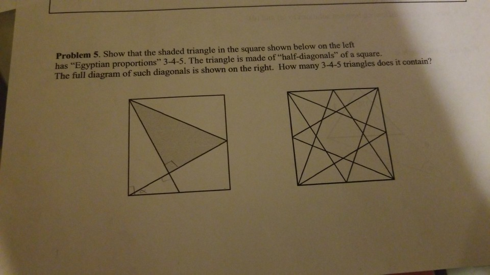 Solved Problem 5. Show that the shaded triangle in the | Chegg.com