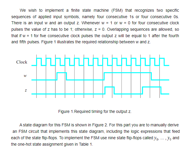 Solved We wish to implement a finite state machine (FSM) | Chegg.com