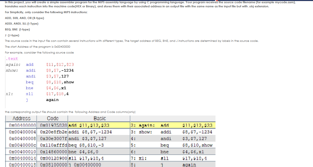 Solved For Simplicity, only consider the following MIPS | Chegg.com