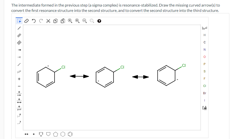 Solved The intermediate formed in the previous step (a sigma | Chegg.com