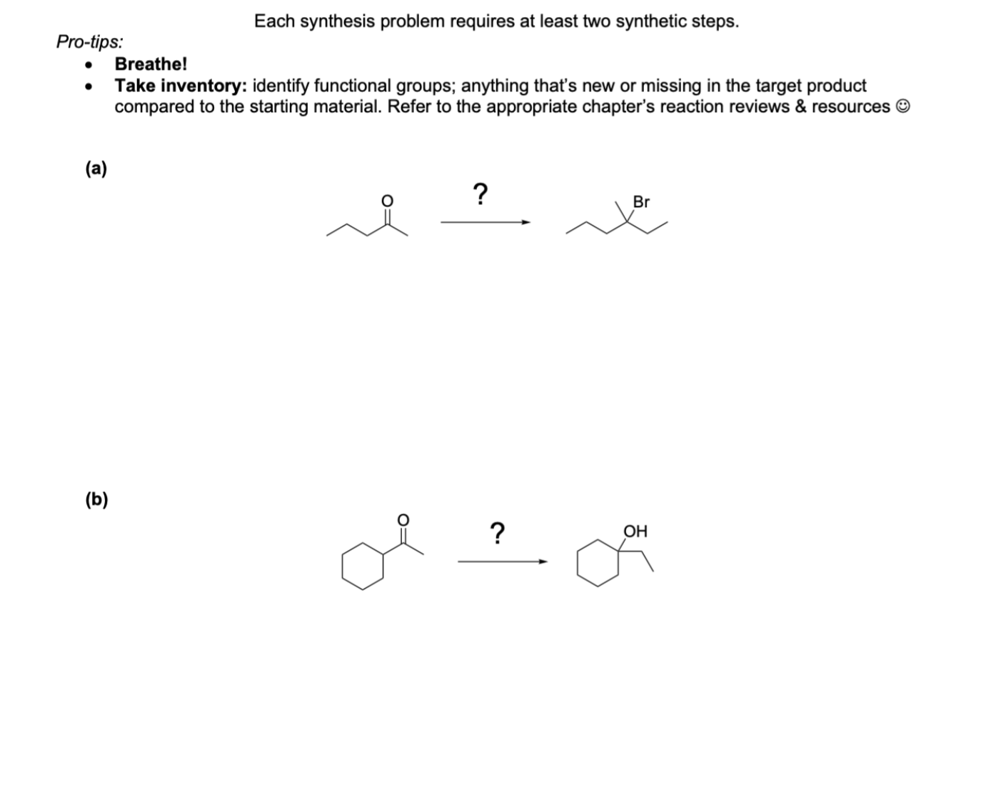 Solved Each synthesis problem requires at least two | Chegg.com