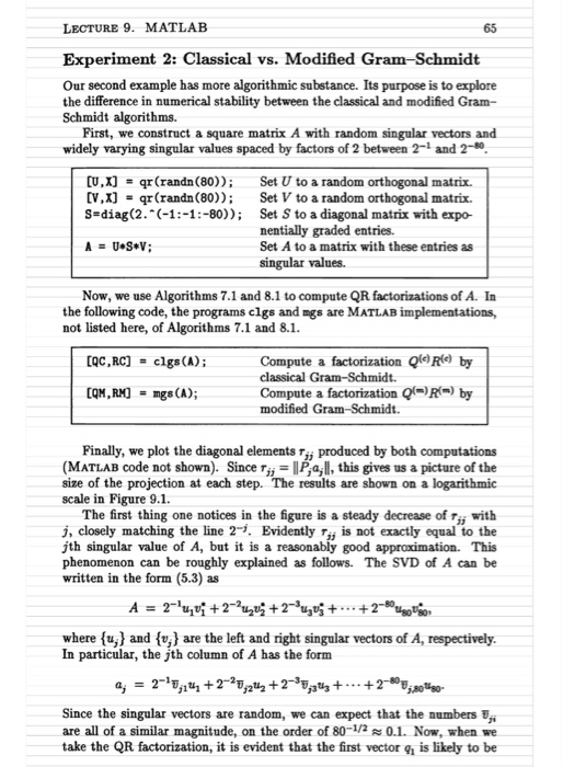 Lecture 9 Matlab 65 Experiment 2 Classical Vs 
