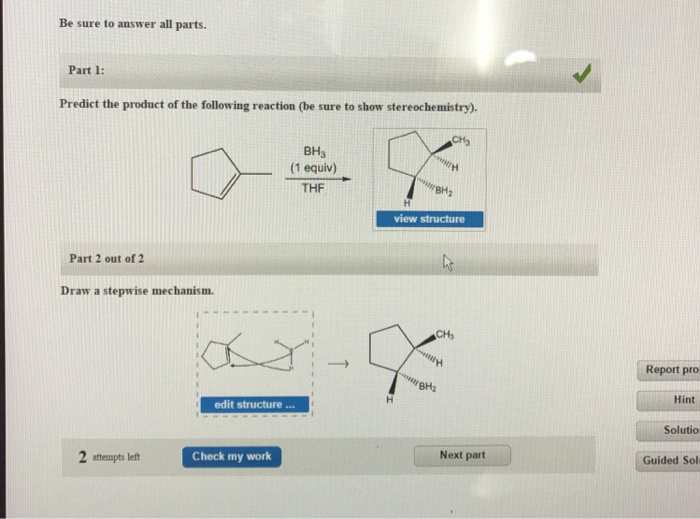 Solved Predict the product of the following reaction (be | Chegg.com