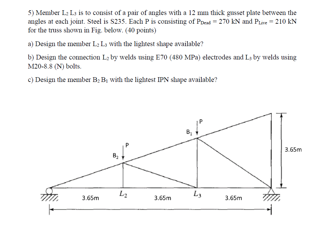 5) Member L2 L3 is to consist of a pair of angles | Chegg.com