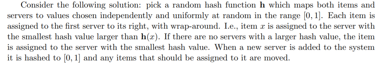 Consider the following solution: pick a random hash | Chegg.com