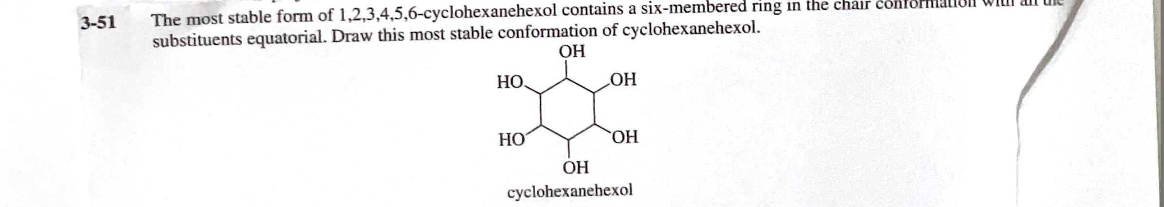 Solved 3-51 ﻿The most stable form of | Chegg.com