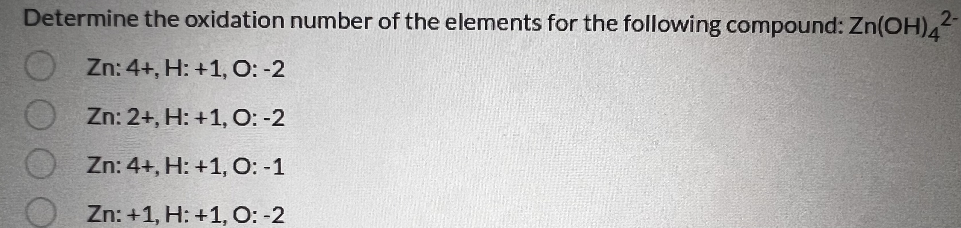 Solved Determine the oxidation number of ﻿the elements for | Chegg.com