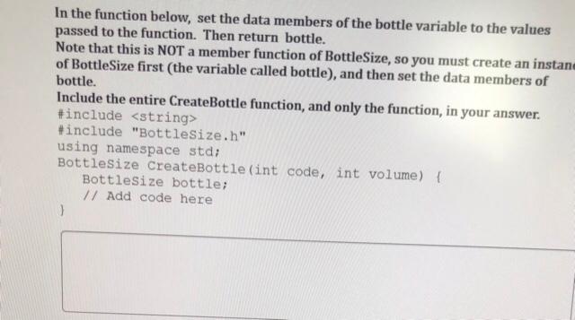 Solved Assume you already have the member function PrintSize | Chegg.com