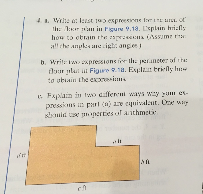 Solved 4. a. Write at least two expressions for the area of | Chegg.com