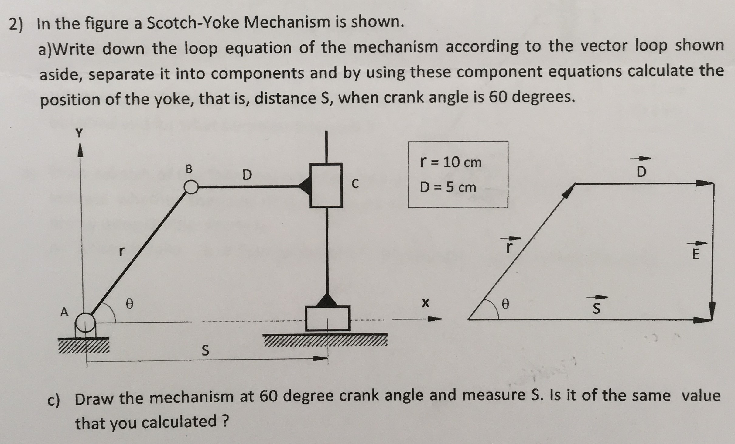 Solved In the figure a Scotch-Yoke Mechanism is | Chegg.com