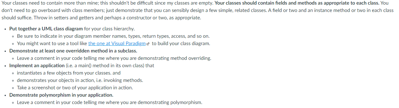 Solved Implement Three Classes That Are Part Of An 1190