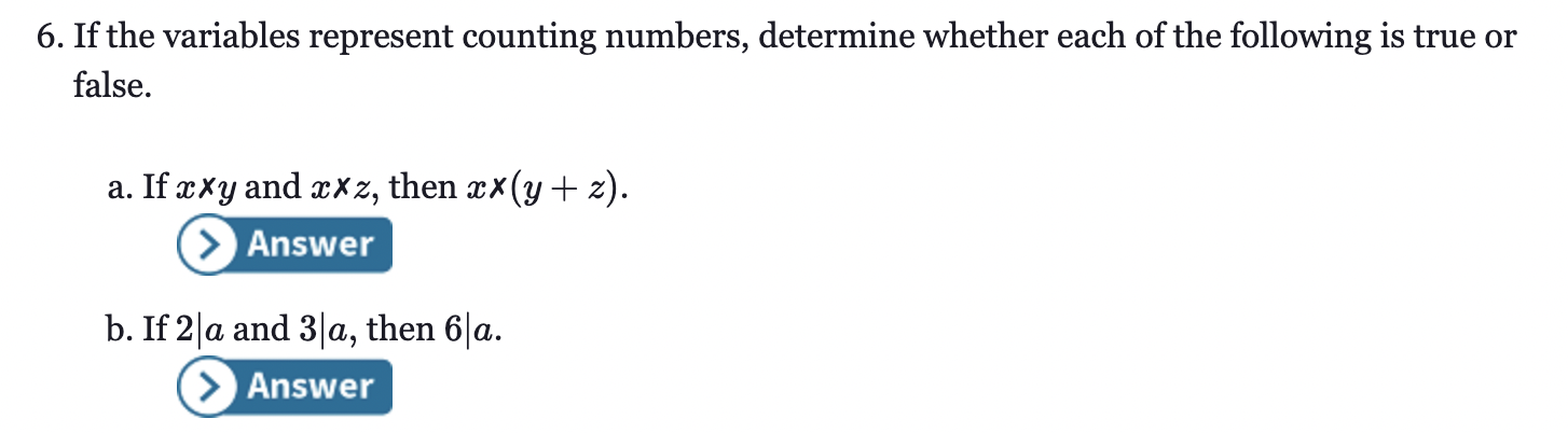Solved 6. If the variables represent counting numbers, | Chegg.com