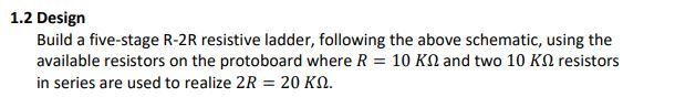 Solved R-2R Resistive Ladder for Binary Voltage Division | Chegg.com