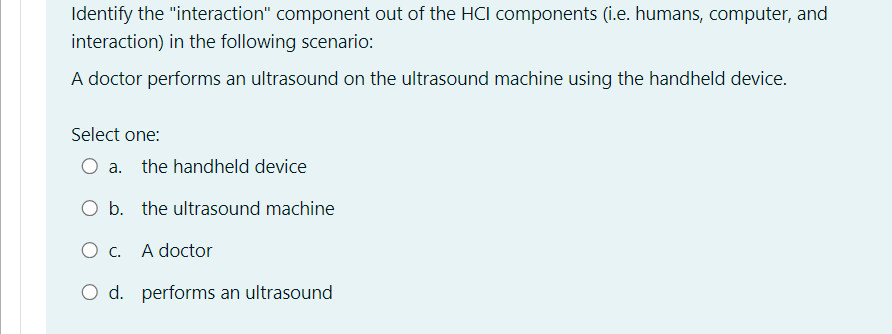 Solved Identify the "interaction" component out of the HCl | Chegg.com