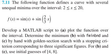 Solved 7.11 The following function defines a curve with | Chegg.com