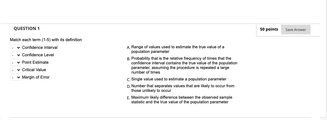 Solved QUESTION 1 50 points Match each term (1-5) with its | Chegg.com Solved QUESTION 1 50 points Match each term (1-5) with its | Chegg.com