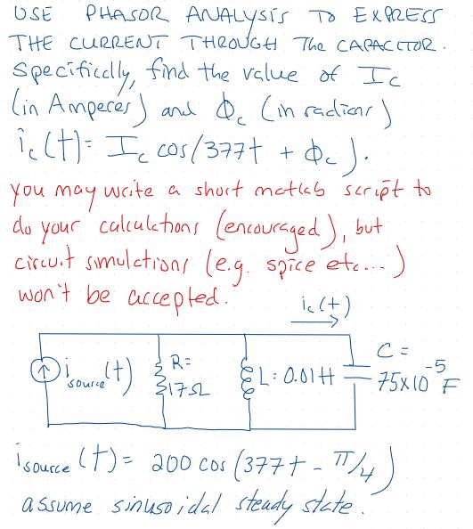 Solved Show me the steps to solve the questionsUse phasor | Chegg.com