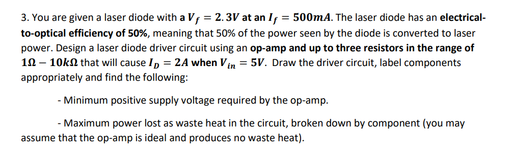 Solved to-optical efficiency of 50%, meaning that 50% of the | Chegg.com