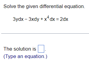 Solved Solve the given differential | Chegg.com
