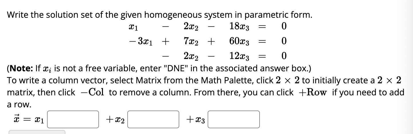 [solved] Write The Solution Set Of The Given Homogeneous