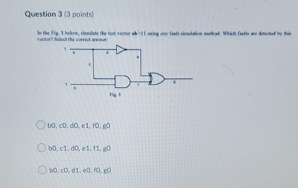 Solved In the Fig. 3 below, simulate the test vector ab =11 | Chegg.com