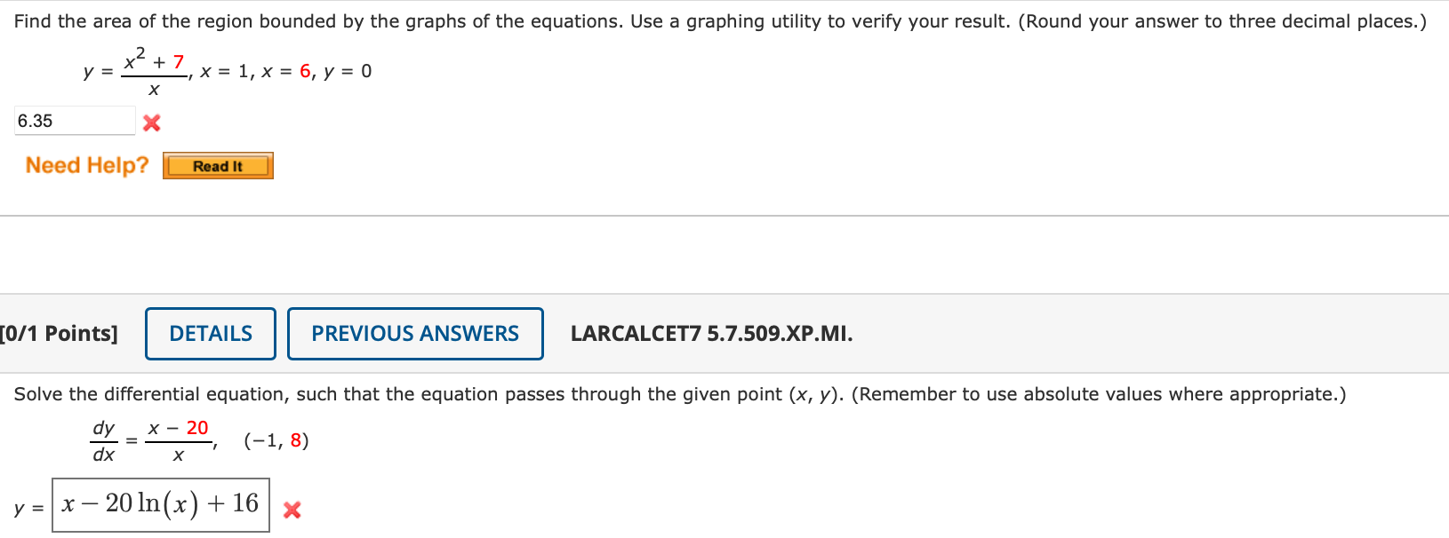 Solved Find the area of the region bounded by the graphs of | Chegg.com