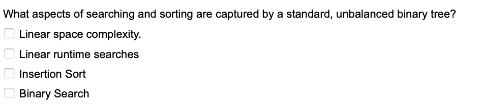 Solved What aspects of searching and sorting are captured by | Chegg.com
