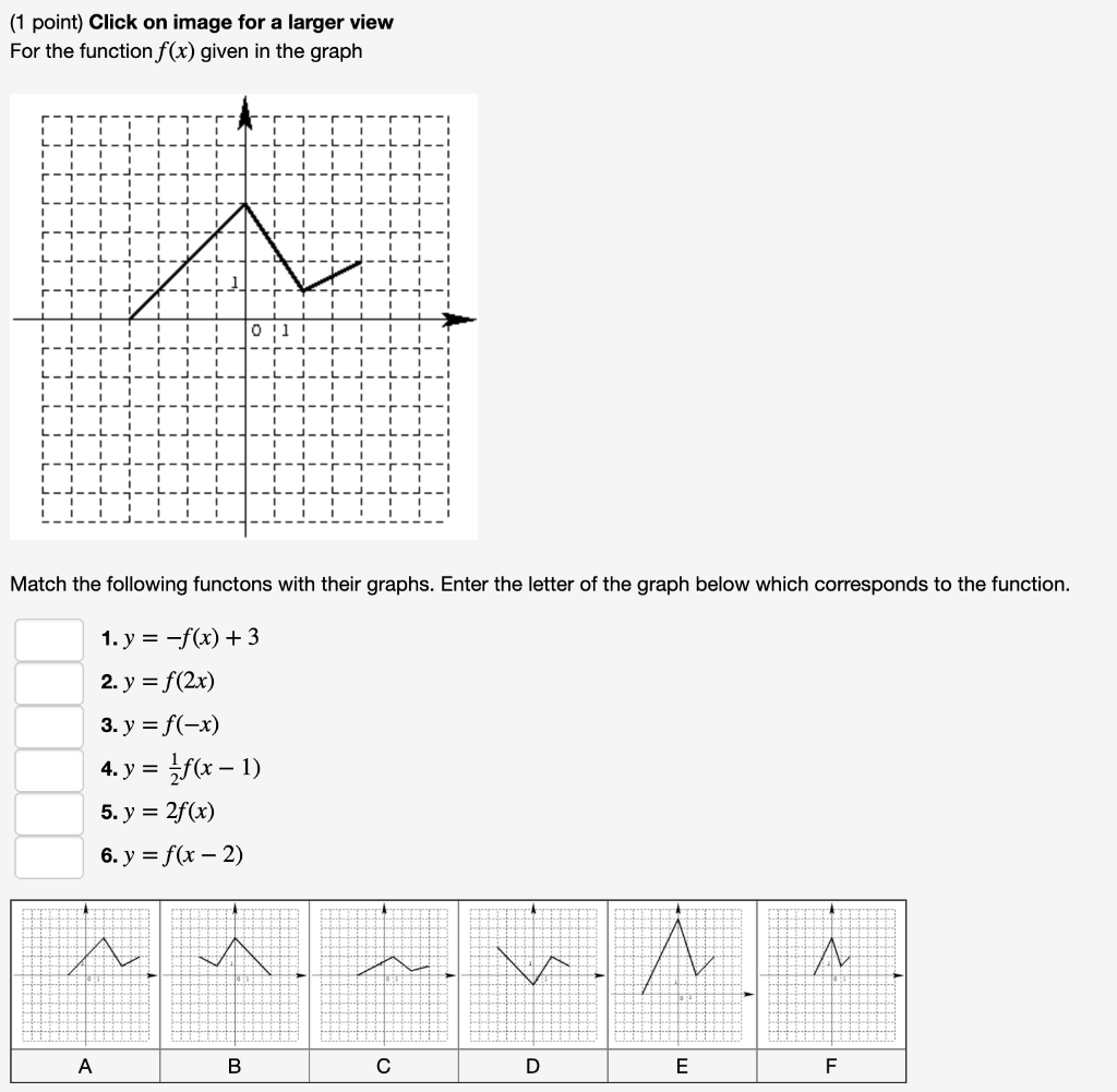 Solved (1 point) Click on image for a larger view For the | Chegg.com