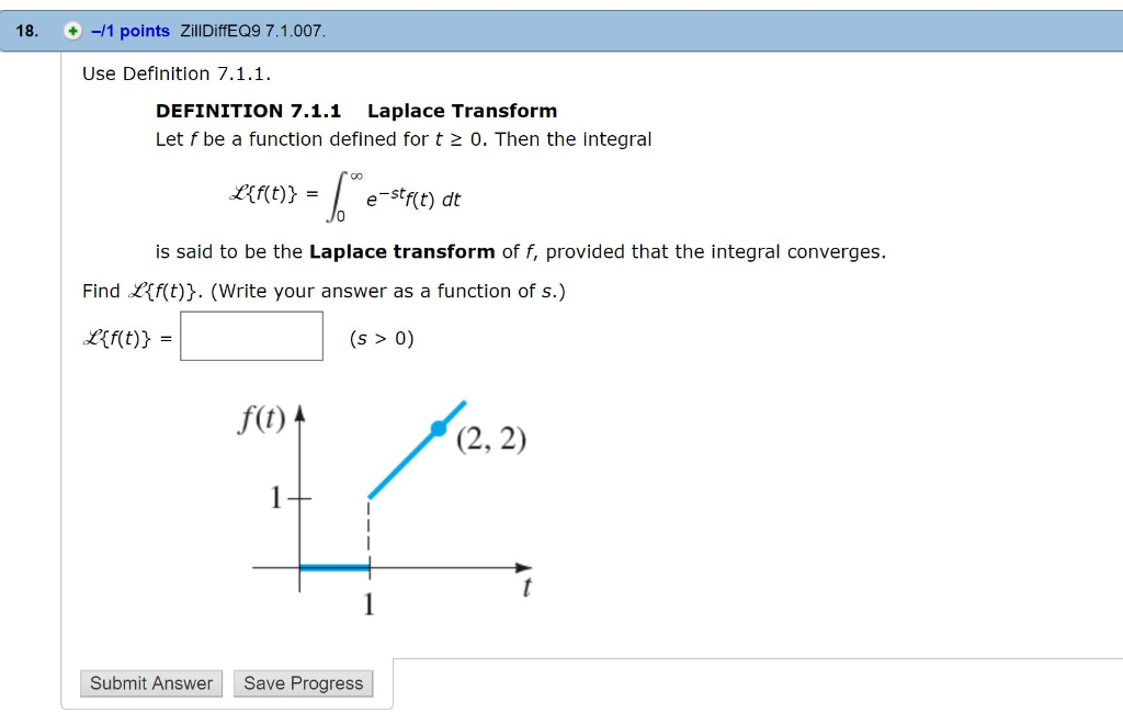 Solved 18. -/1 points ZillDiffEQ9 7.1.007 Use Definition | Chegg.com Solved 18. -/1 points ZillDiffEQ9 7.1.007 Use Definition | Chegg.com