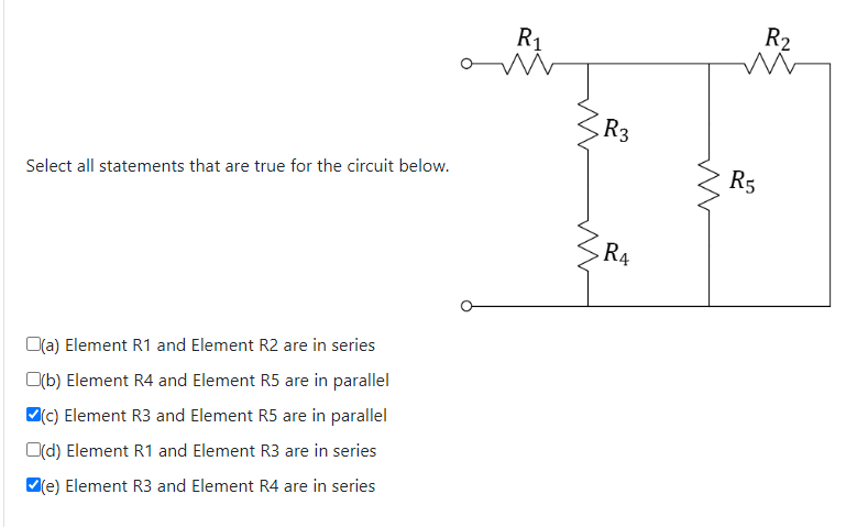 Solved Select all statements that are true for the circuit | Chegg.com