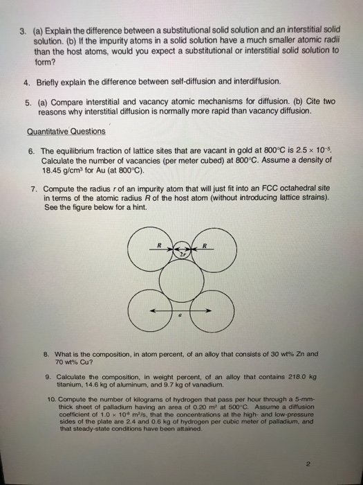 Solved (a) Explain the difference between a substitutional | Chegg.com Solved (a) Explain the difference between a substitutional | Chegg.com