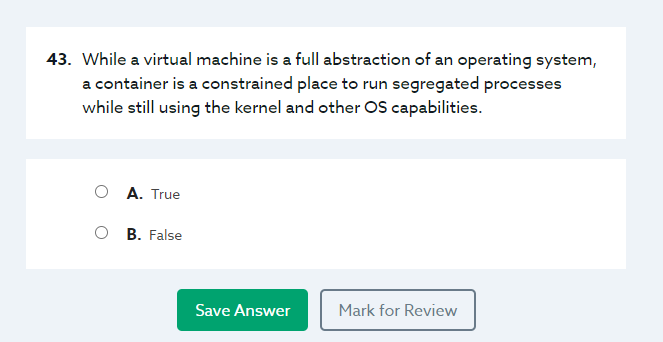 Solved While a virtual machine is a full abstraction of an | Chegg.com