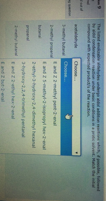 Solved ion 9 The listed enolizable aldehydes undergo aldol | Chegg.com
