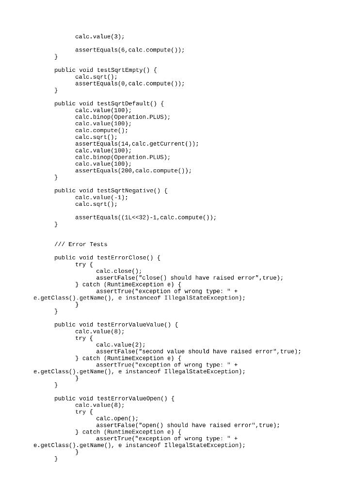 Solved IN JAVA, 1. Put TestCalculator and UnlockTest in | Chegg.com