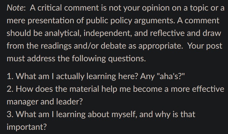 Solved Note: A critical comment is not your opinion on a | Chegg.com