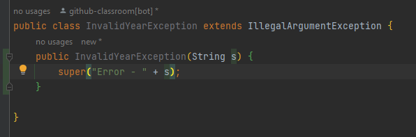 Solved Step One - Custom Exception There is one custom | Chegg.com