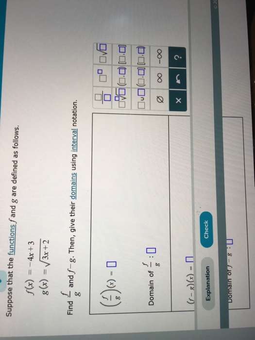Solved Suppose that the functions fand g are defined as | Chegg.com