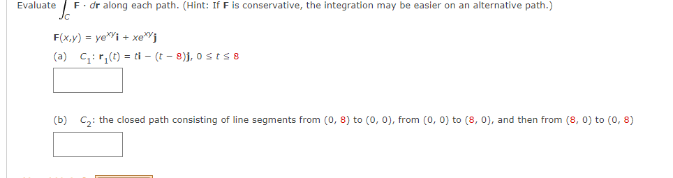 Solved raluate ∫CF⋅dr along each path. (Hint: If F is | Chegg.com