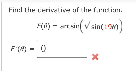 Solved Find the derivative of the function. | Chegg.com