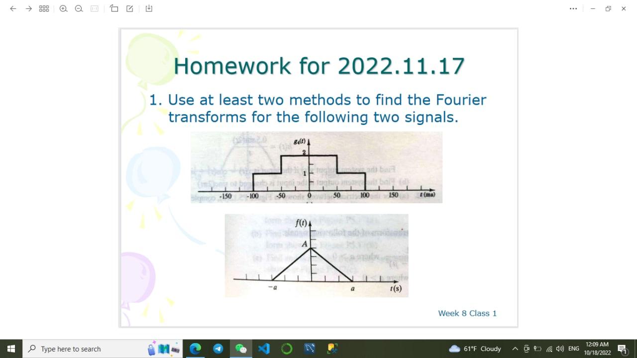 Solved Homework for 2022.11.17 1. Use at least two methods | Chegg.com
