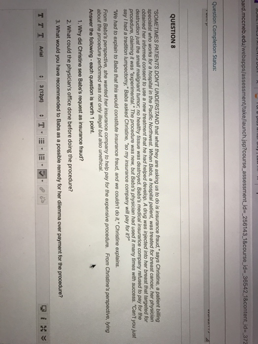 Solved Question Completion Status: QUESTION 8 SOMETIMES | Chegg.com