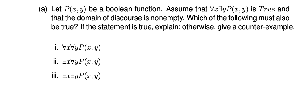 Solved A Let P X Y Be A Boolean Function Assume That