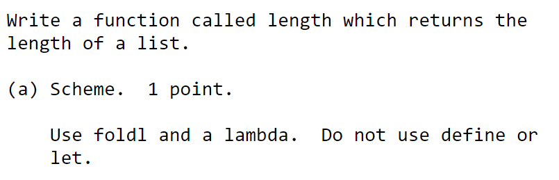 Solved Write a function called length which returns the | Chegg.com